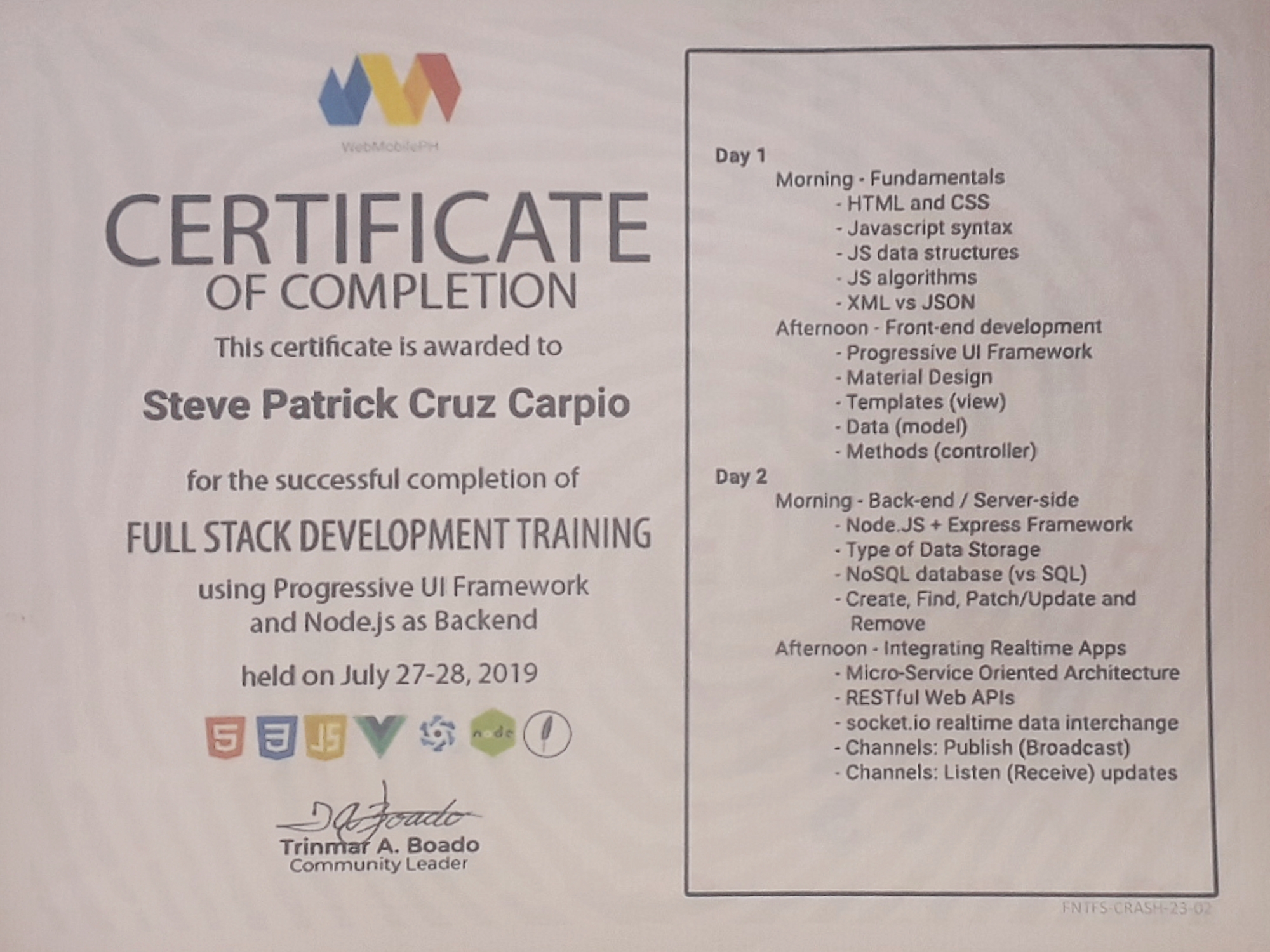 Steve Patrick Carpio